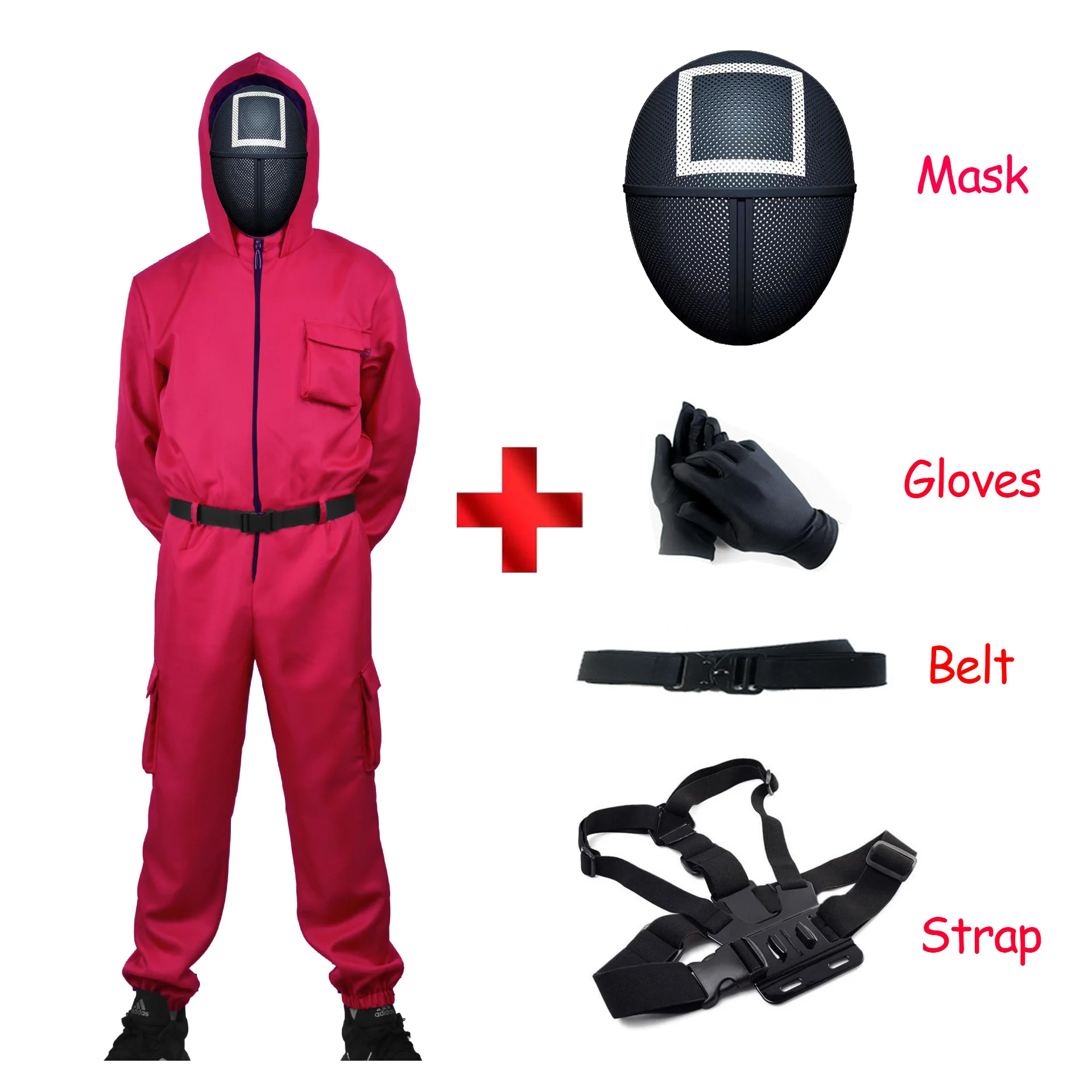 Disfraz de calamar para mujeres, niños, niñas y hombres, mono rojo ...