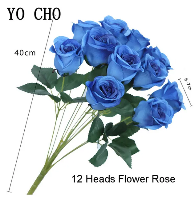 Flores De Seda Azul Real Para Bodas