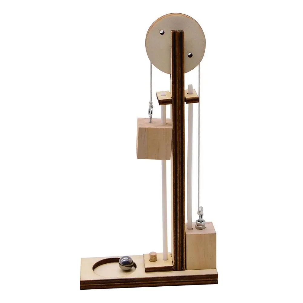 DIY Wooden Block Tackle Pulley Toy Students Science Learning Early ...