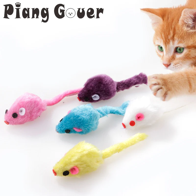 10pcs/lot Pet Toys Mice Animal Cats Toys Aid Fun Fuzzy Mouse Cat Toy ...