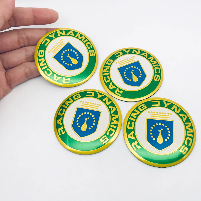 4pcs/lot 56mm Racing Dynamics Logo Aluminum Car Wheel Center Hub Caps ...