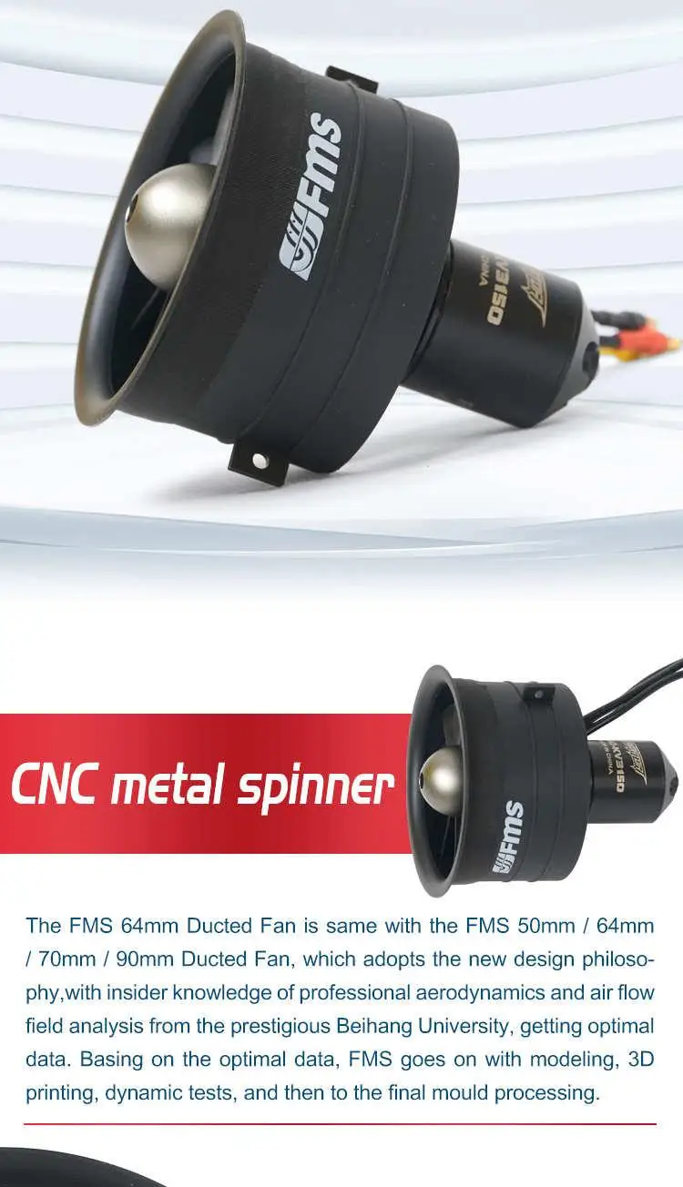 Shop Generic FMS 64mm Ducted Fan Jet EDF Unit 11 With 2840 KV3150 Motor ...