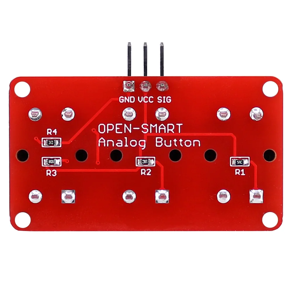 OPEN-SMART 3 Channel Colorful Big Key Analog Button Sensor Module 3-CH Red Yellow Green Color ...