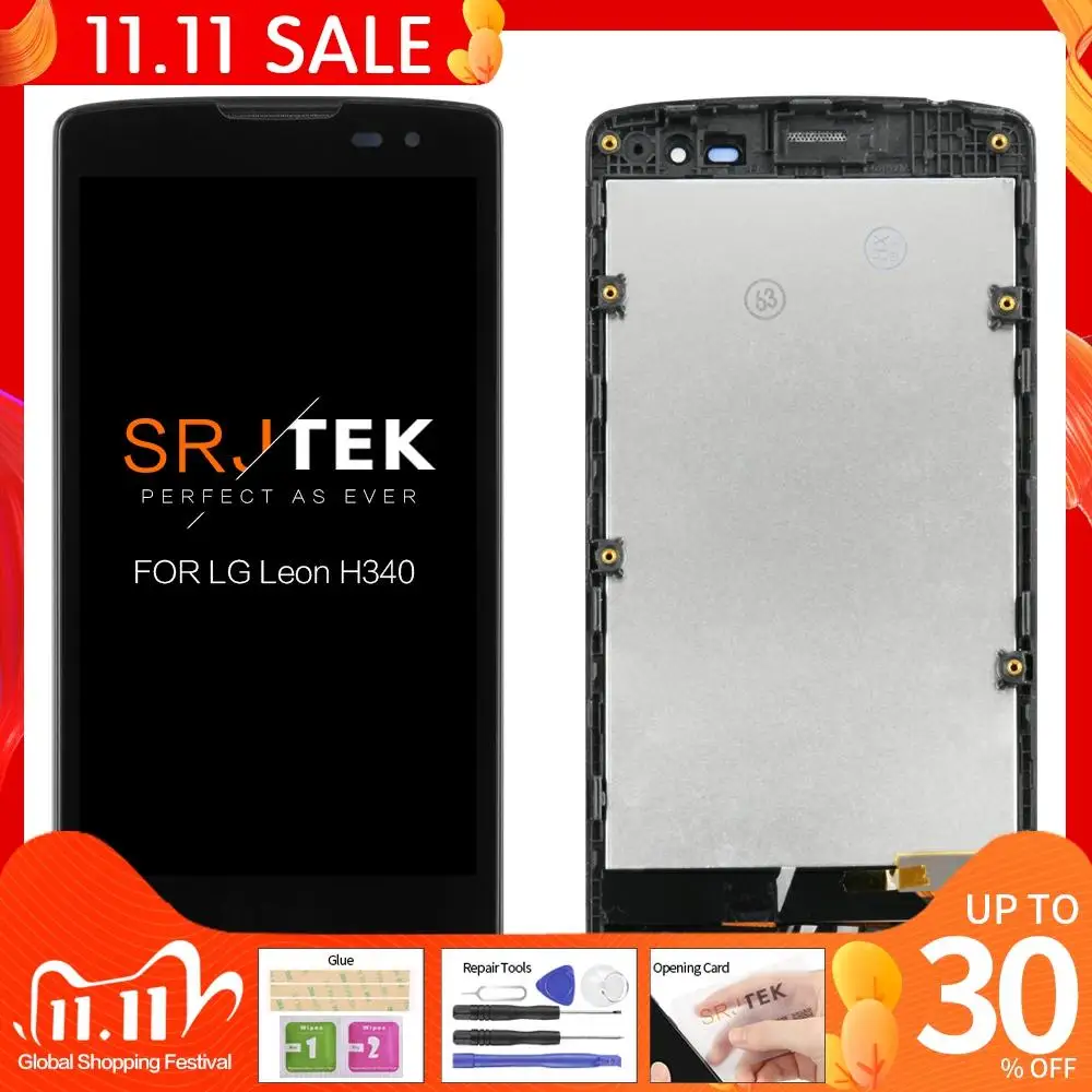 Pantalla LCD Original para LG Leon H340 h320 h324 H340N H326 MS345 C50 ...