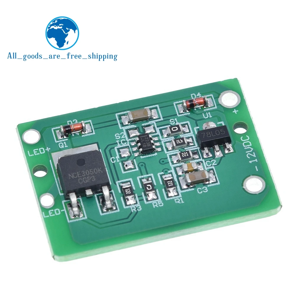 Tzt 12v Capacitive Touch Switch Sensor Module Push Button Touching Key ...