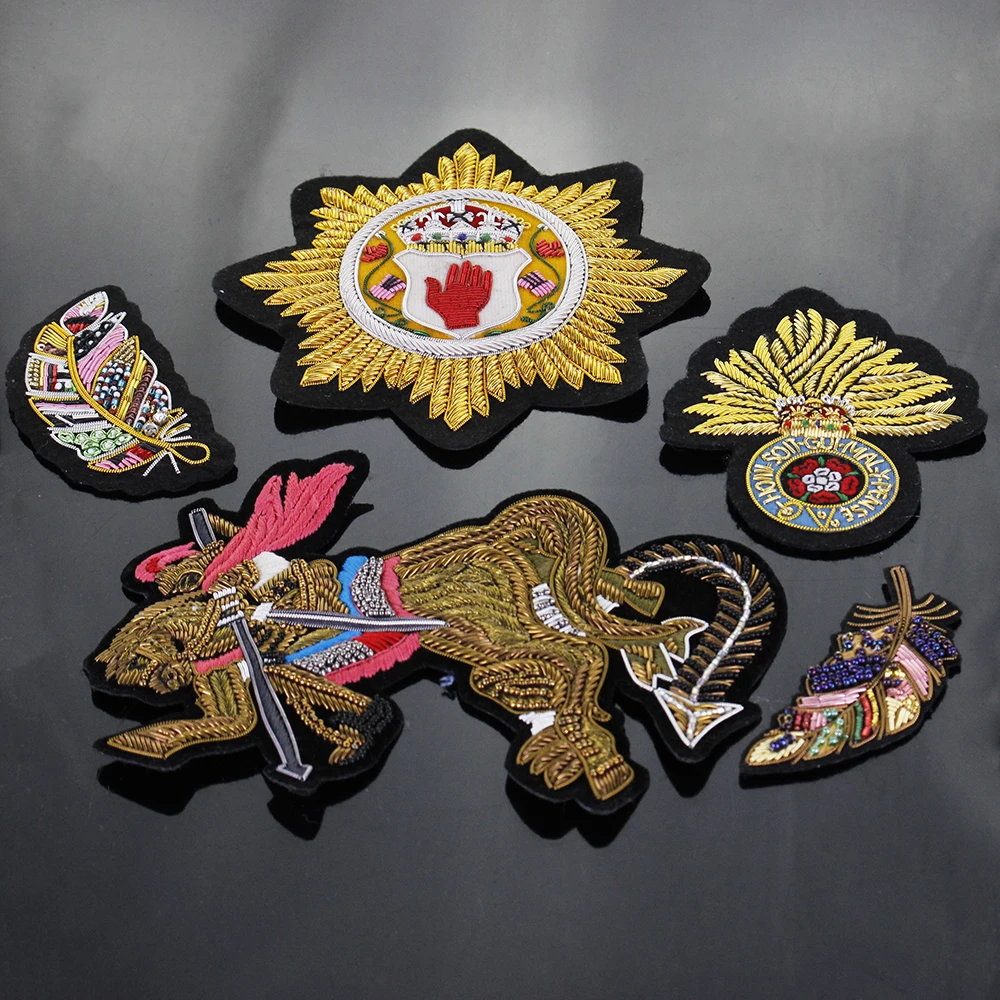 Advanced-silk-metal-spring-patch-hand-embroidery-Feather-horse-Indian ...