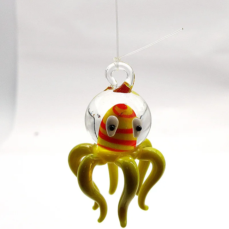 Micro Ocean World Aquarium Decoration Pendant Handmade Floating Glass ...