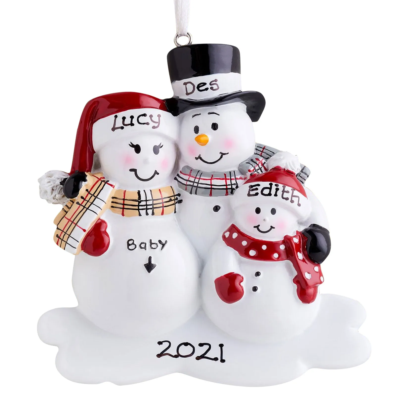 Pregnant Snowman Figurine