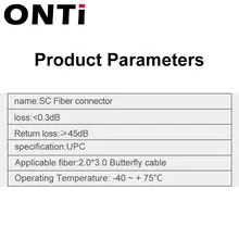 ONTi-임베디드 SC UPC 광섬유 고속 커넥터 50-400 개, FTTH 단일 모드 광학 퀵 커넥터 SC 어댑터 필드 어셈블리