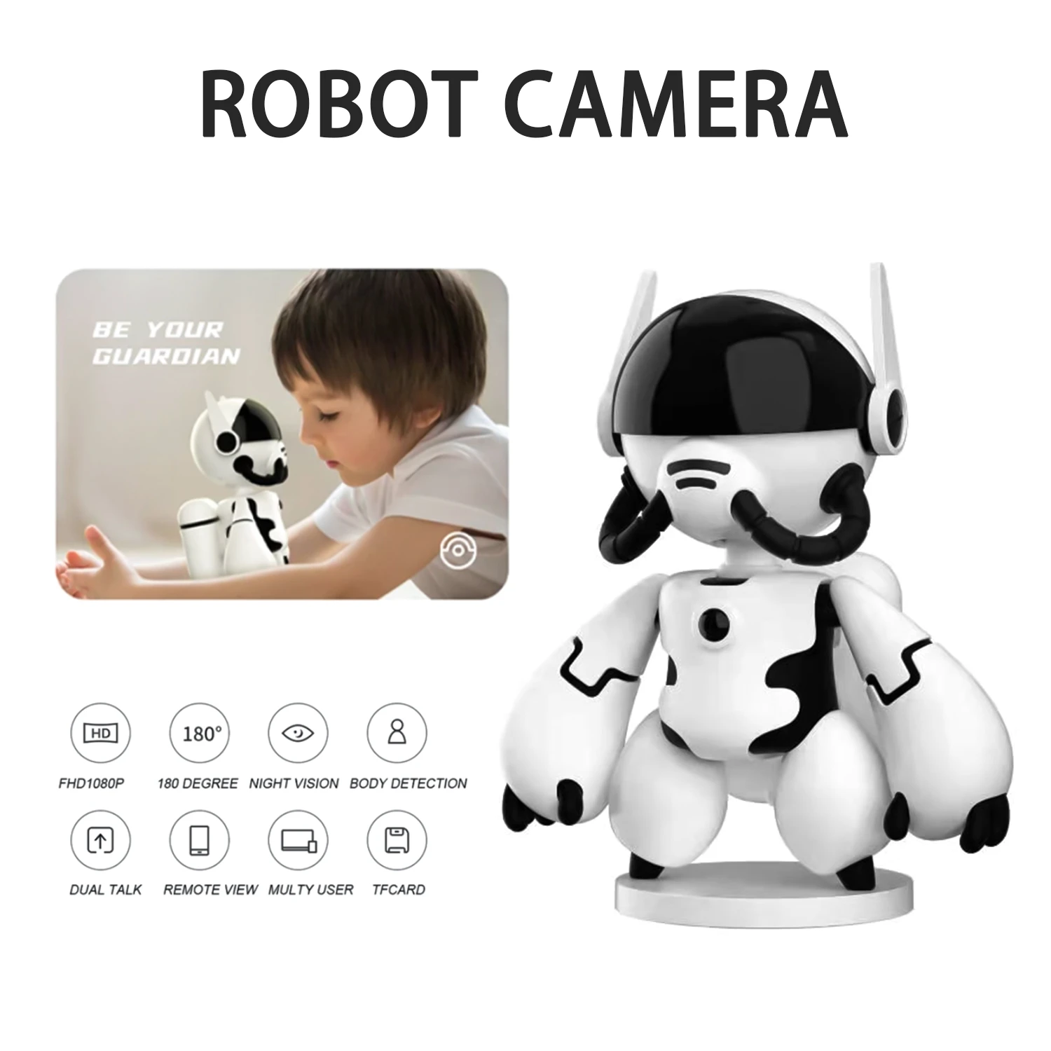 Surveillance Robot, Kids Monitor WiFi Surveillance Camera Home ...