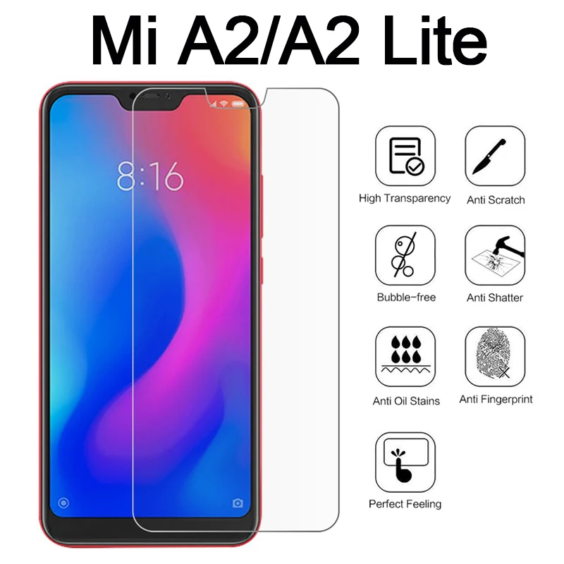 Защитное стекло mi a2 светильник для Xiao mi a2 lite Защитная пленка для экрана Ksio mi A 2 2A ...