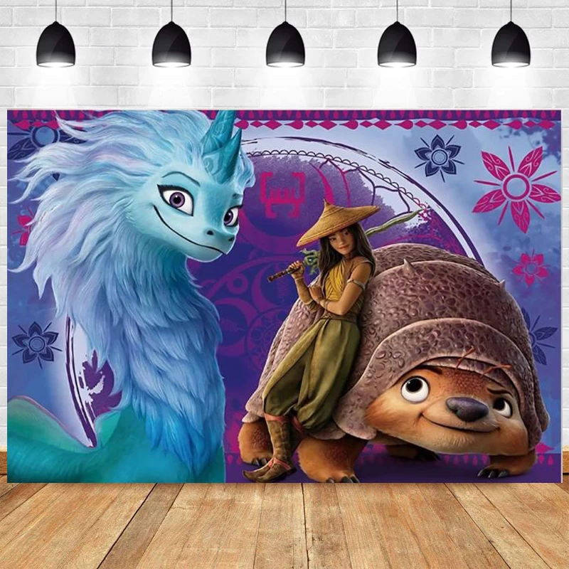 Raya Last Dragon Backdrop Baby Shower | Raya Last Dragon Background ...