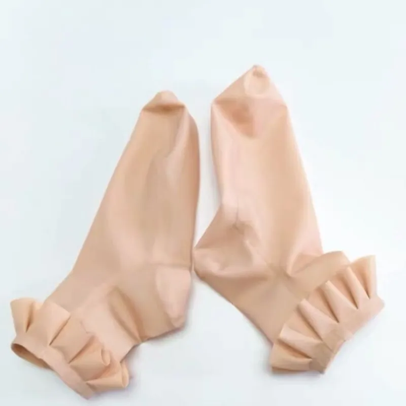 Skin Color Latex Socks Low Cut Ankle Rubber Short Sock Unisex handmade ...