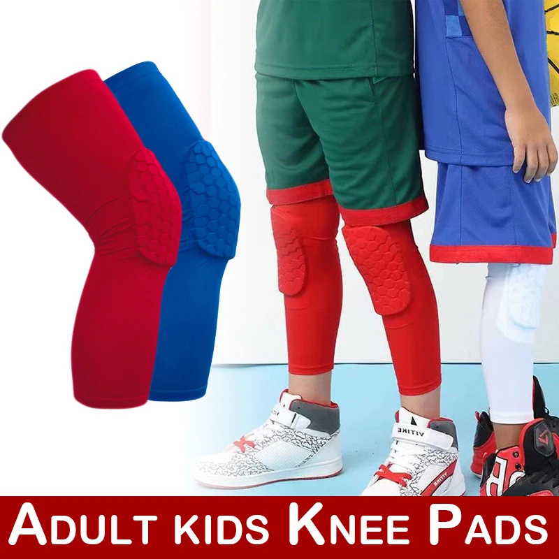 Honeycomb Basketball Kneepads Adult Kids Long Silicone Anti slip Leg ...