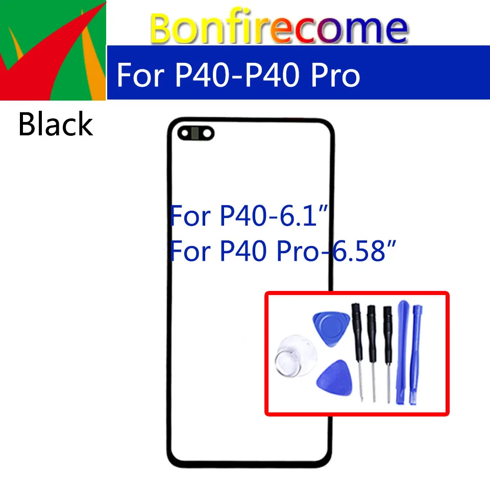 For Huawei P40 Ana-lnx9 Ana-lx4 Front Touch Screen Glass Outer Lens For ...