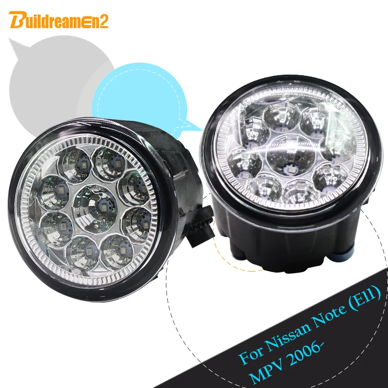 Buildreamen2 For Nissan Note (E11) MPV 2006 1 Pair H8 H11 Car LED Light ...