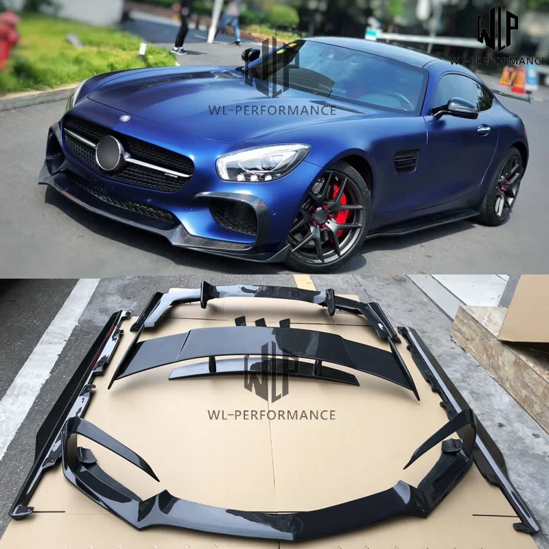 Amg Gt r Style Car Body Kit High Quality Carbon Fiber Front Splitter ...