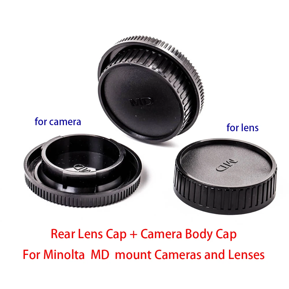For-Minolta-MD-mount-Cameras-and-Lenses-Rear-Lens-Cap-Camera-Body-Cap ...