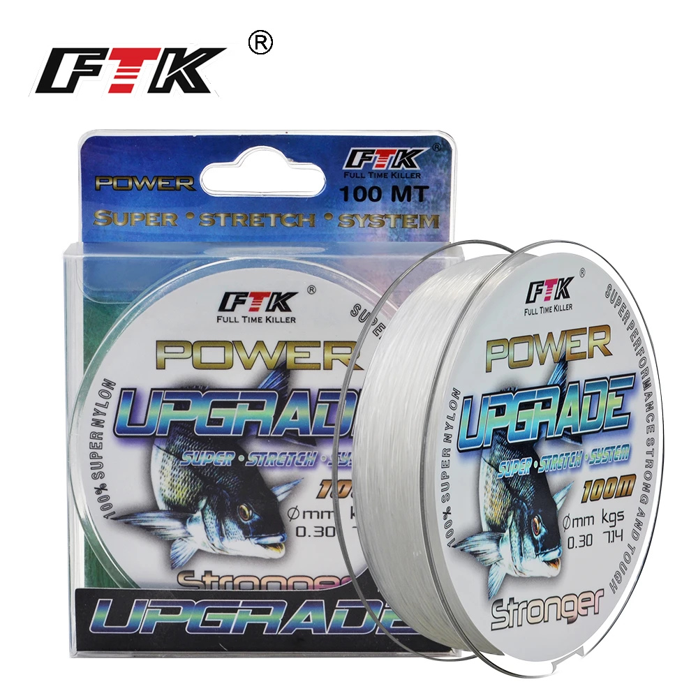 FTK 100M 100% Super Nylon Line Super Fishing Line Strong and Tough 4 ...