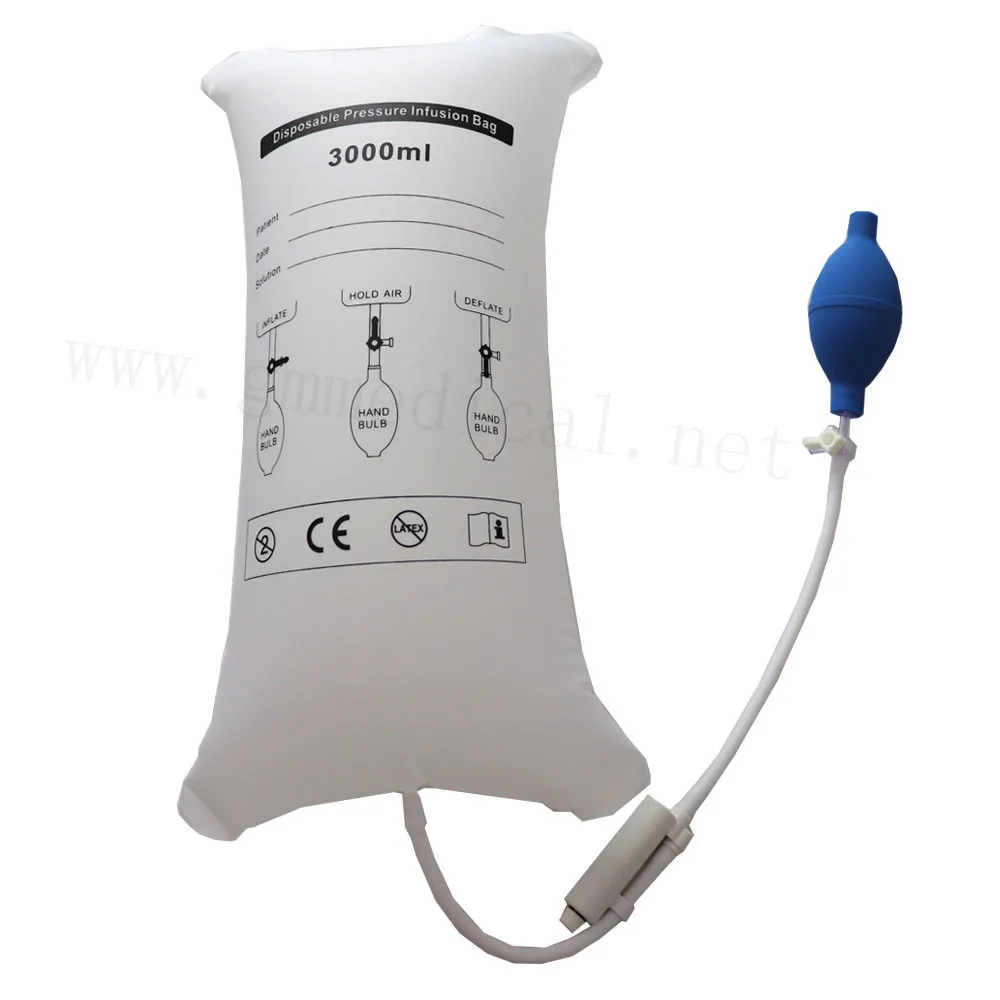 Disposable Infusion Pressure Bag with Pressure Display 3000ml.for Blood ...