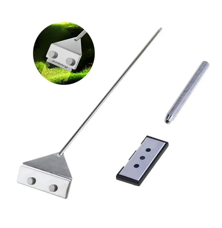 Stainless Steel Aquarium Fish Tank Algae Scraper Blade Aquatic Water ...