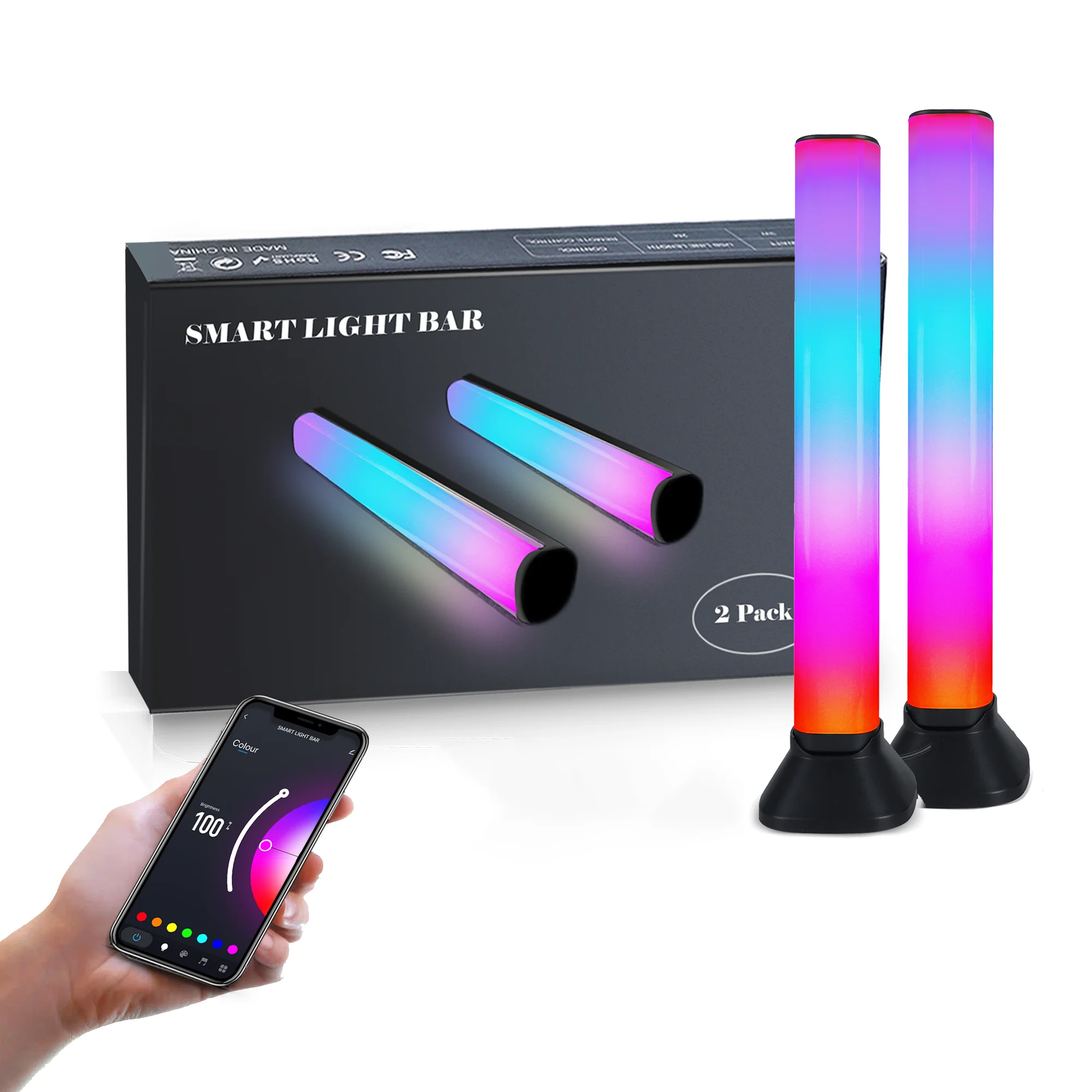 Smart Light Bars RGBICWW LED Lights with 12 Scene Modes and Music Modes ...