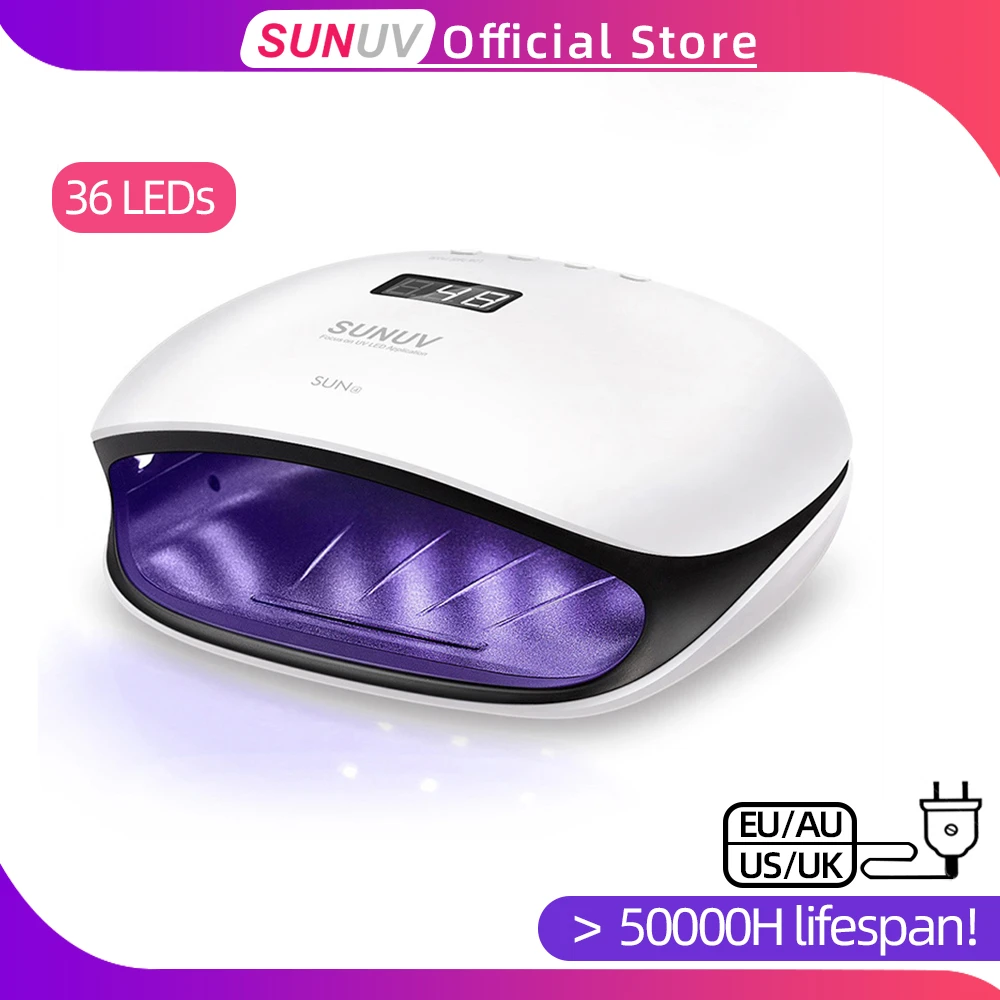 SUNUV SUN4 48W UV LED Lamps Nail Dryer Lamp with LCD Display Smart UV ...