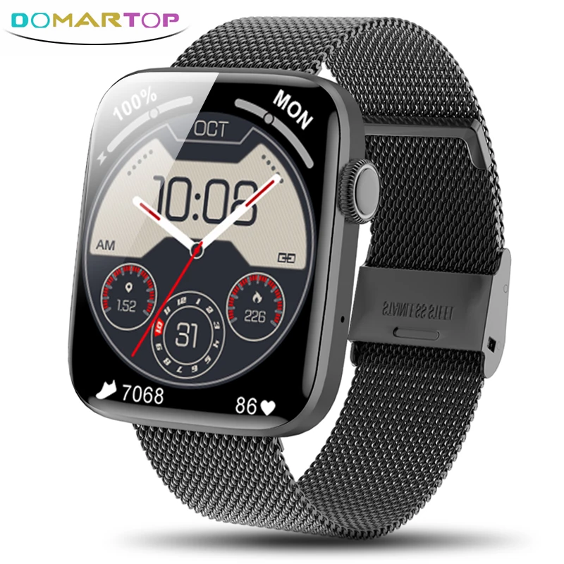 Smart Watch Full Screen 1.8 Inch Hd 320*385px Men Women Smartwatch ...