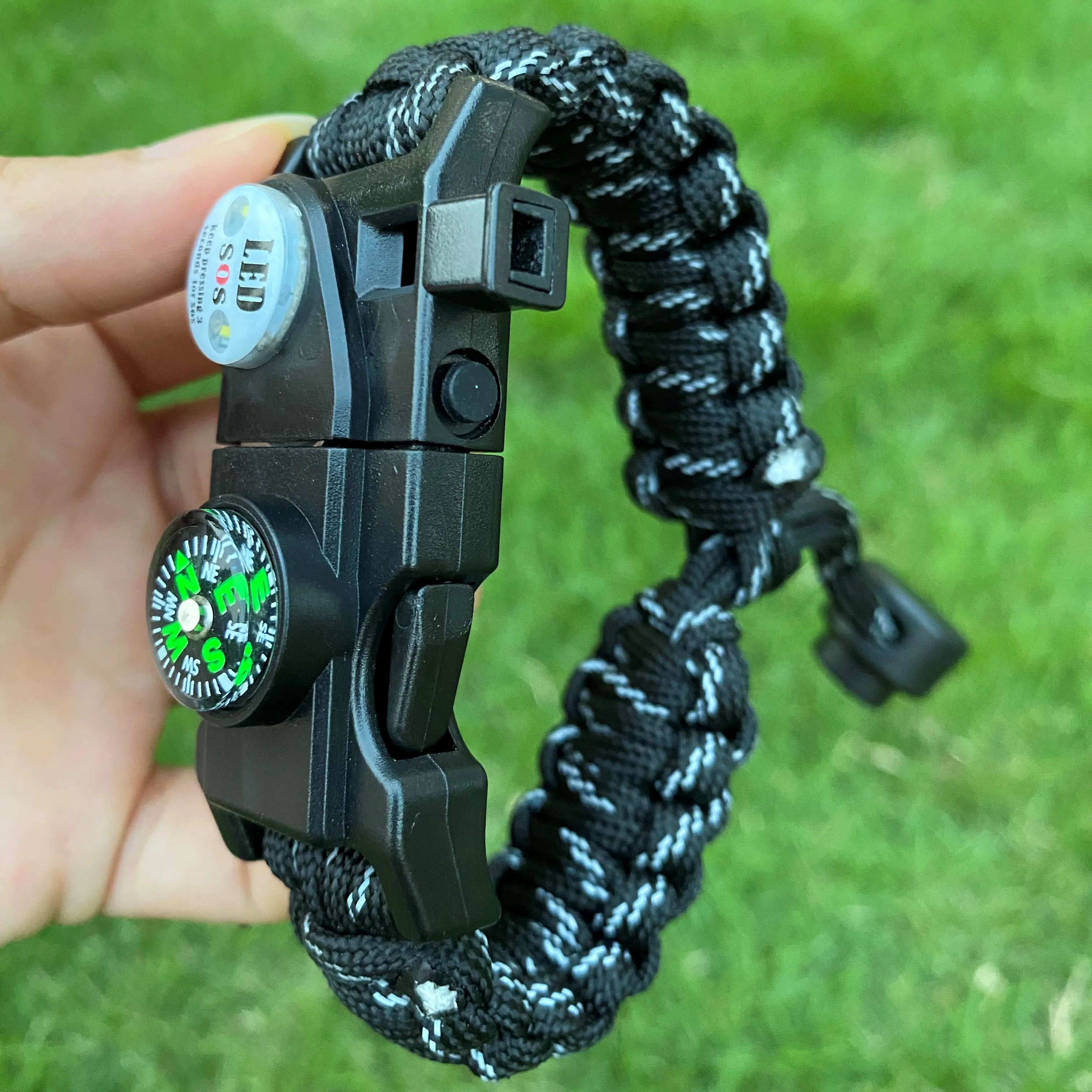 Pulseira De Sobrevivência De Emergência, Bracelete De Corda Trançada ...