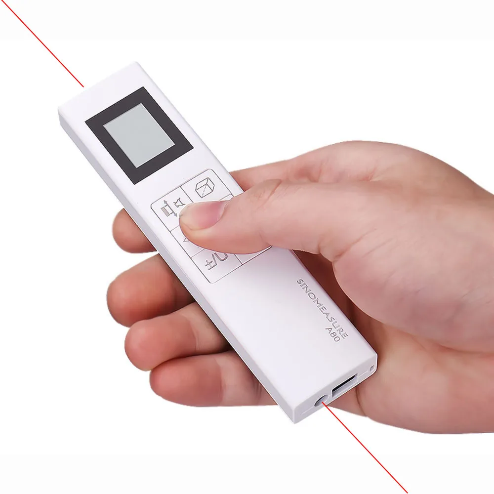 양방향 레이저 거리 측정기 80m 거리 측정기 범위 눈금자 직경 도구 휴대용 측정 면적 볼륨 텔레미터레이저 거리 측정기