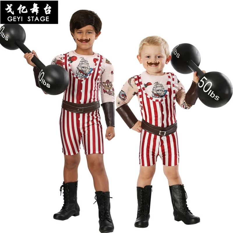 Anime Outfit Disguise Weightlifter Kids Costume Suit Cosplay Halloween ...