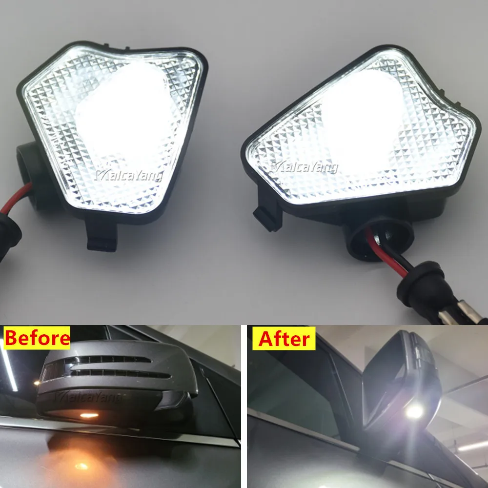 2Pcs-Car-LED-Under-Side-Mirror-Light-Puddle-Lamp-for-Mercedes-Benz-W176 ...