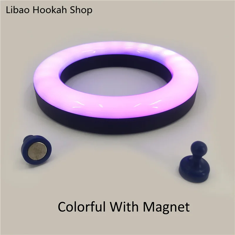 Chicha,Plaque de Shisha Hookah colorée avec aimant, lumière LED, 160MM ...