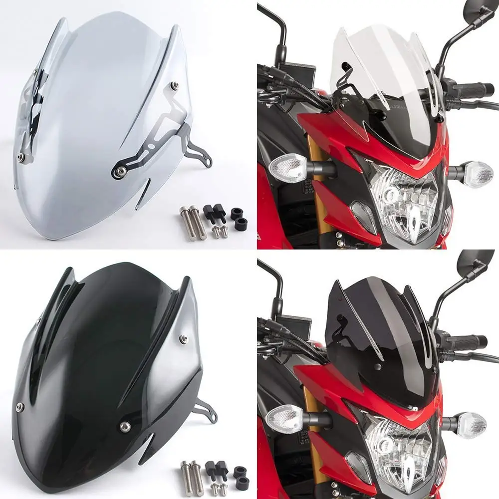 Windscreen Windshield Shield Screen with Bracket For Suzuki GSX-S750 ...