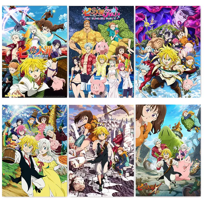 Poster Sevens Deadly Sins | Seven Sins Stickers | Collection Poster ...