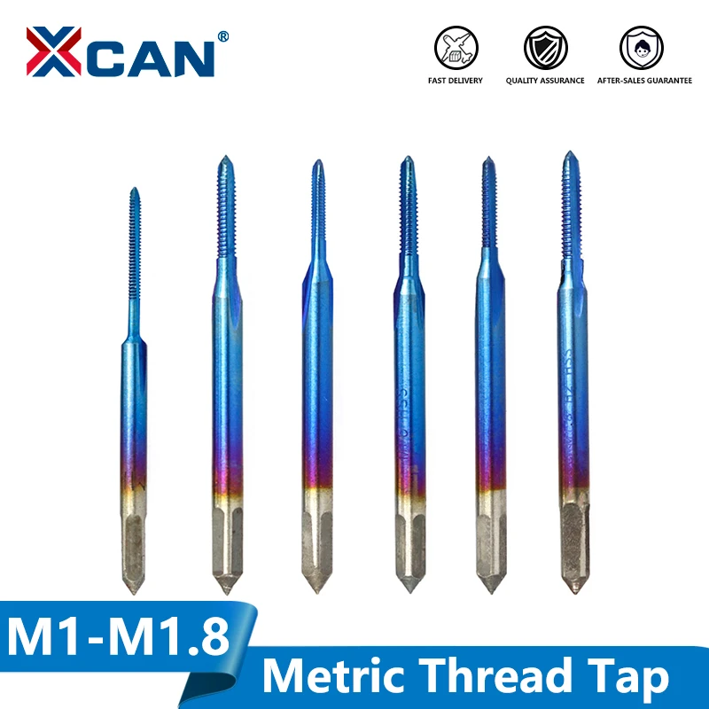 XCAN M1 M1.8 Nano Blue Coated Metric Thread Tap Straight Flute Machine ...