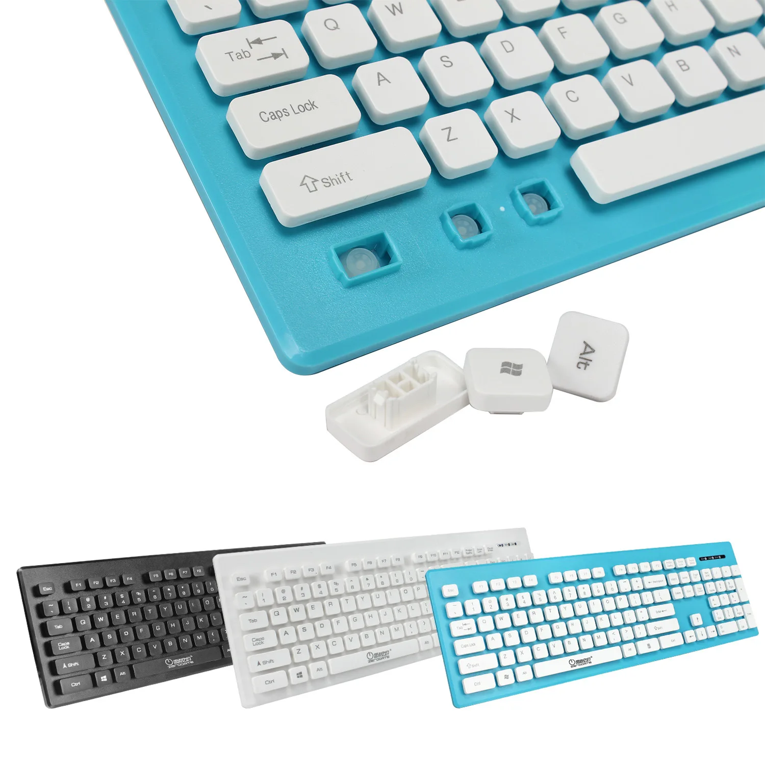 Zerodate X1600 Wireless Keyboard Suit Chocolate Keyboard Suspension Key ...