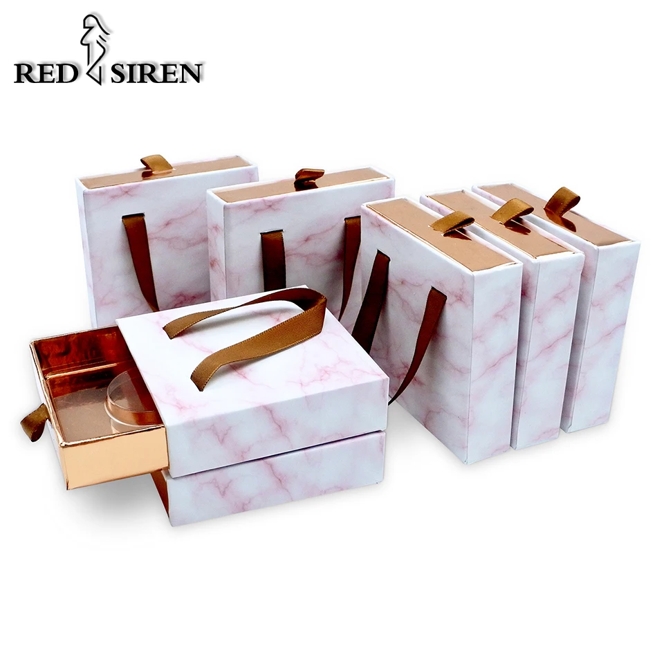 Red Siren Eyelashes Box Package Wholesale 3/10/30/50 Pcs/ Lot Square ...