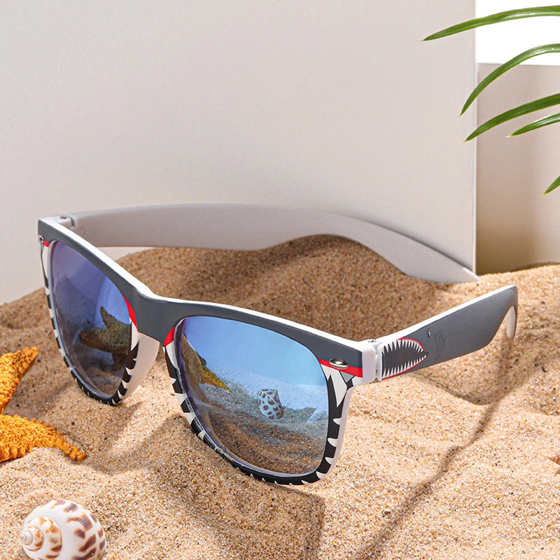 Design Shark Sea Theme Printing Polarized Sunglasses Wholesale Blue ...