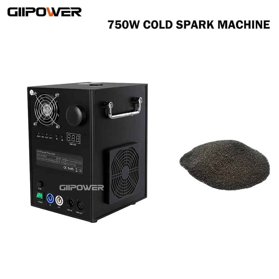 750w Cold Spark Machine DMX Remote Indoor Fountatin Fireworks ti powder ...