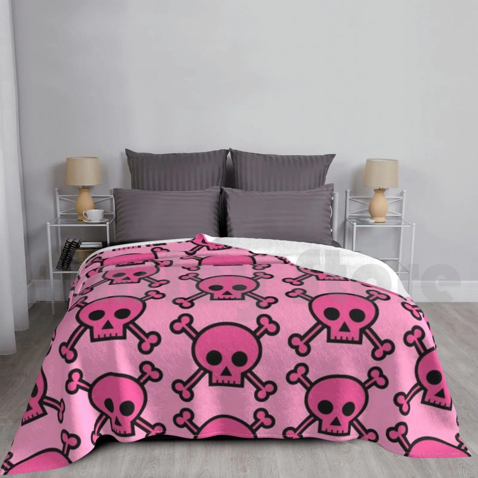 Pink Skull And Crossbones