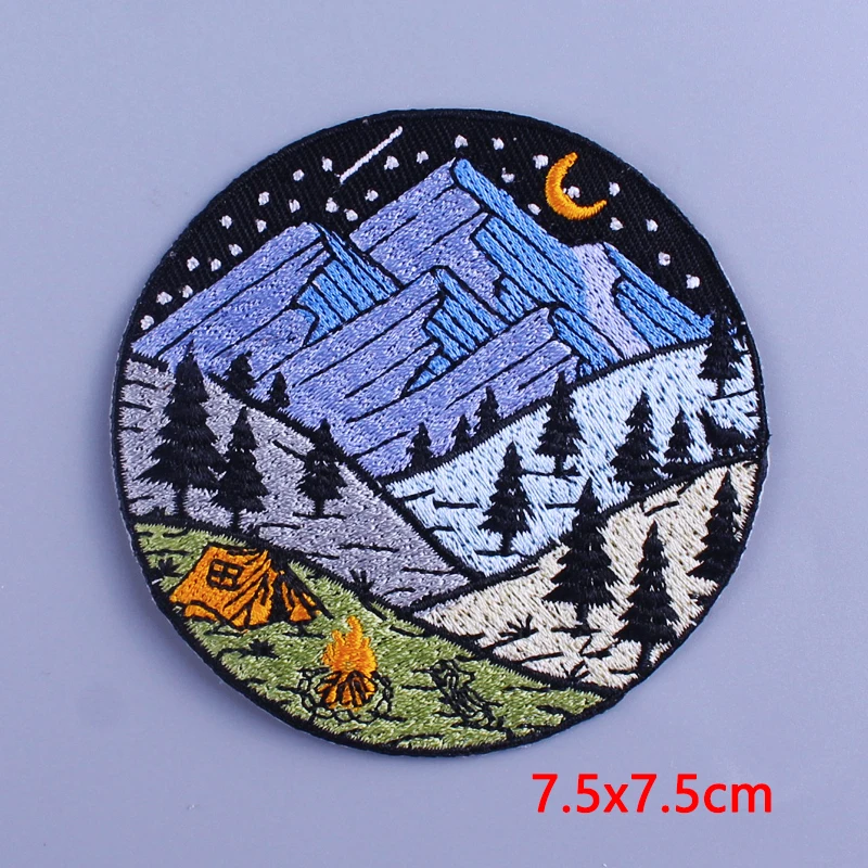 PE3397CT -Patch de broderie de montagne ondulée,patchs thermoadhésifs ...