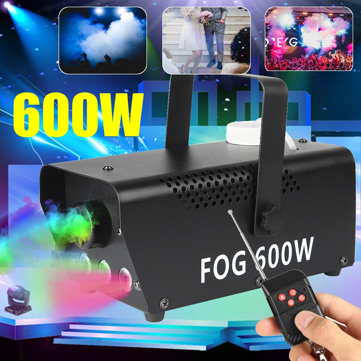 3Led-600W-remote-control-smoke-machine-mini-Red-Blue-Green-Mixed-color ...
