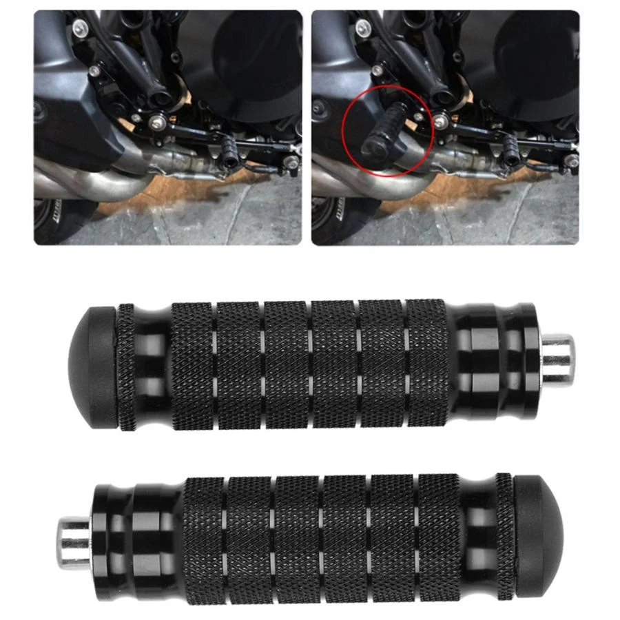 2pcs Cnc Motorcycle Rear Footrests Universal M8 Non-slip Foot Rest Pegs ...