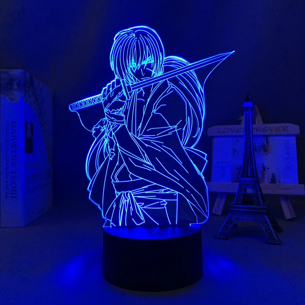Luz Led de Anime Rurouni Kenshin para decoración de dormitorio, luz ...