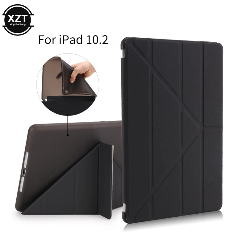 PU couro capa macia de silicone para ipad, 7th geração, flip stand ...