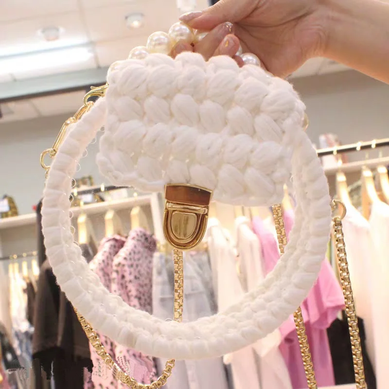 Acrylic Transparent Woven Bag Hand-woven Bag Crocheted Wool Diy Kit Diy ...