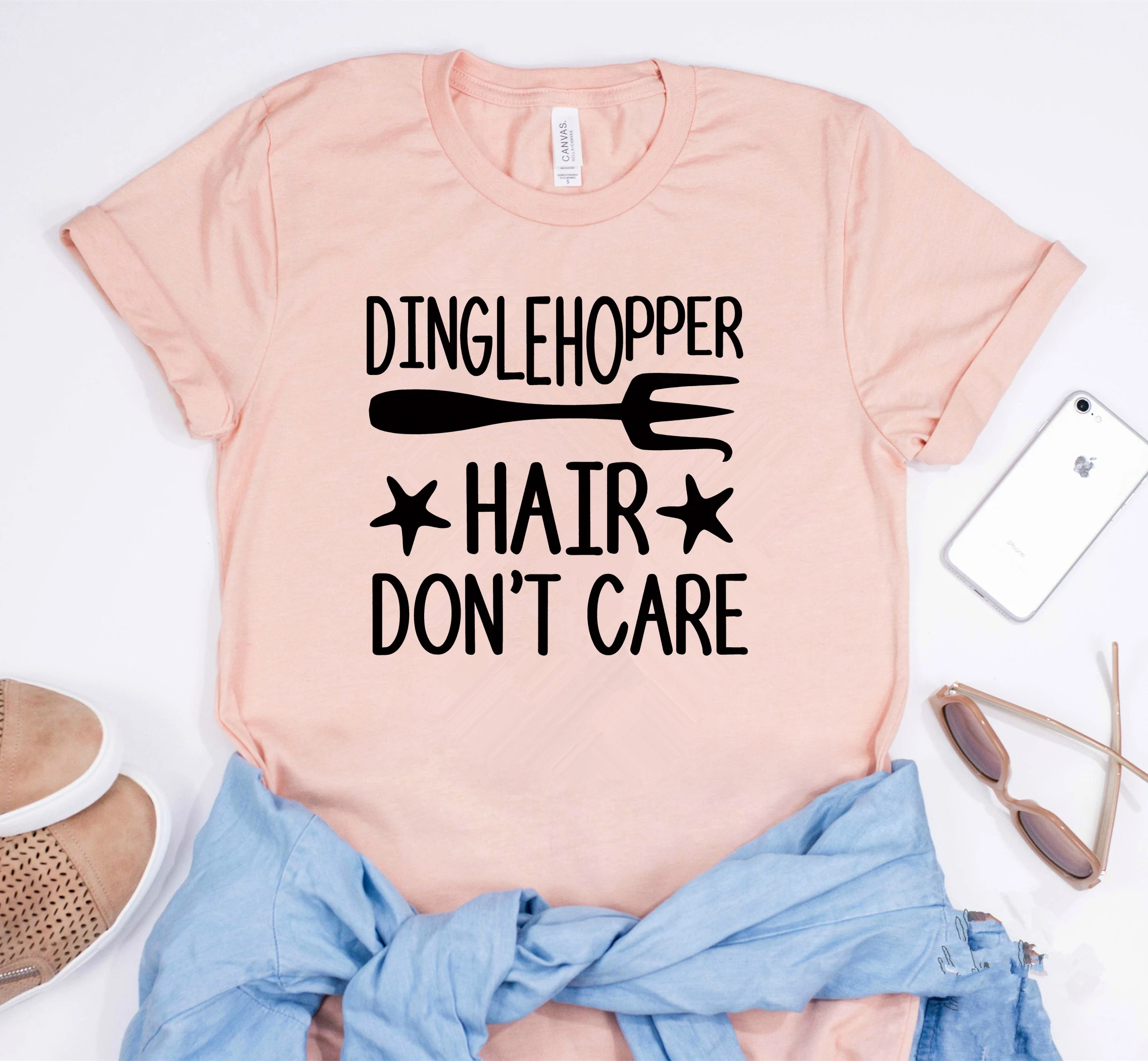 Dinglehopper Hair Don't Care Shirt Little Mermaid T-shirt Women Shirts ...