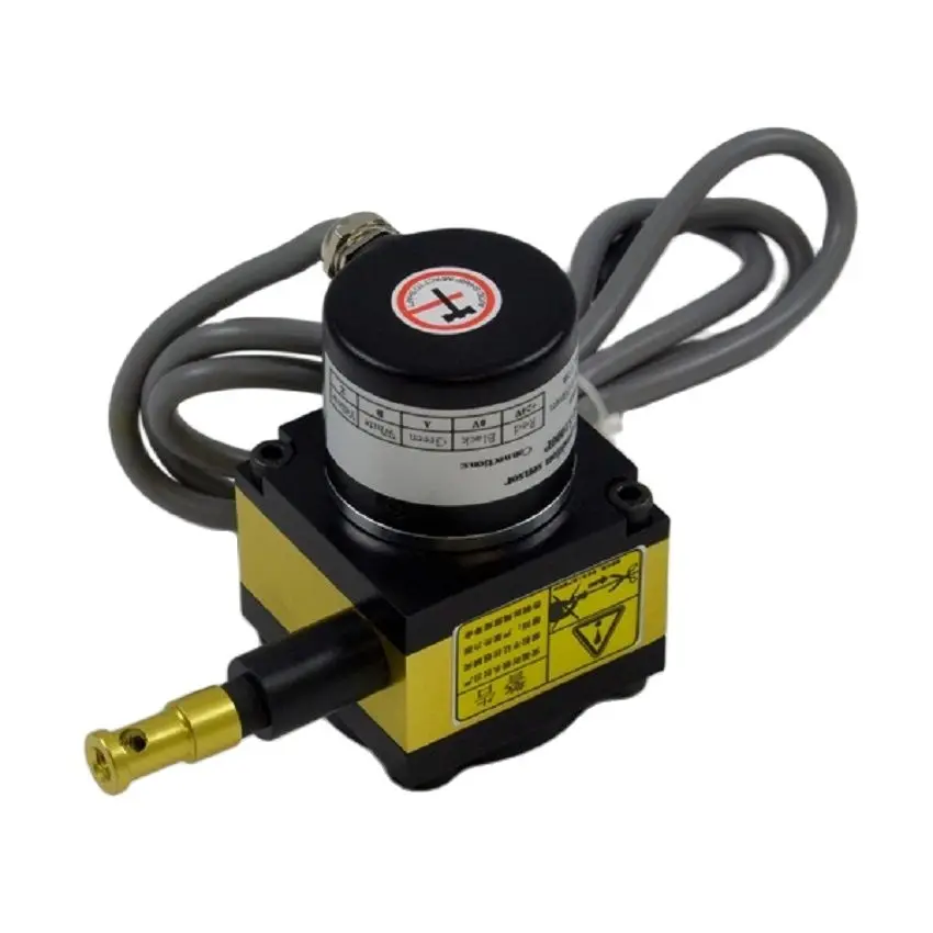 CALT draw wire displacement sensor 1000mm stroke wire encoder 0.1mm per ...