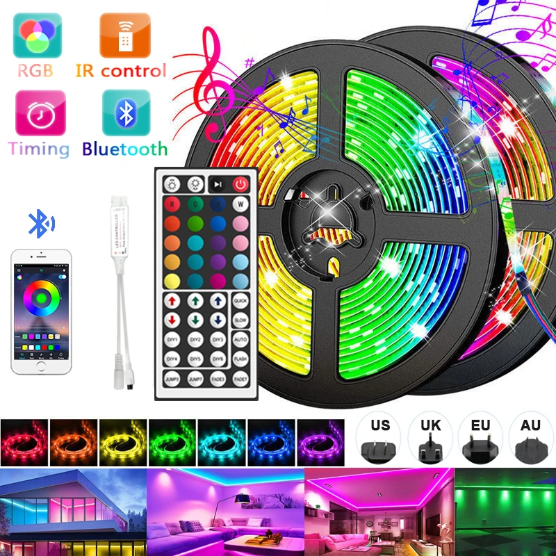 RGB-300-LED-strip-light-5m-60LEDs-m-5050-SMD-2835-White-Warm-White-Red ...